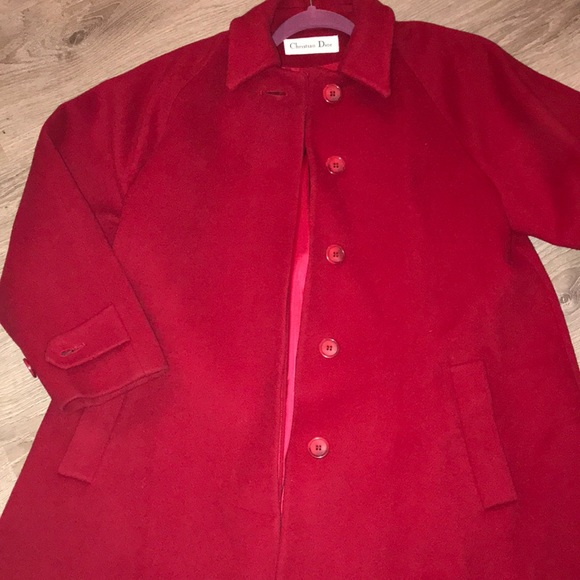Dior | Jackets & Coats | Vintage Christian Dior Red Coat | Poshmark